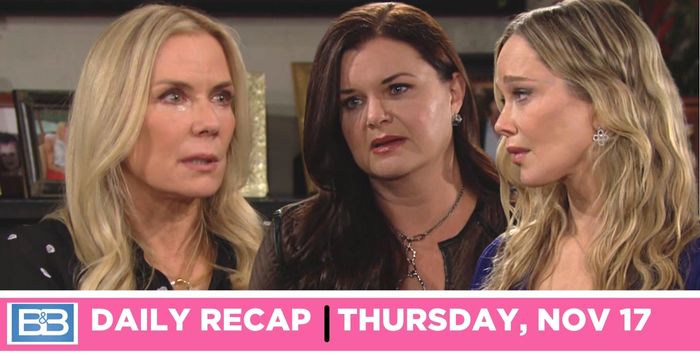 B&B Recap For November 17: The Logan Sisters Consoled Brooke