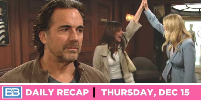 B&B Recap for December 15: Ridge Gets What He So Richly Deserves