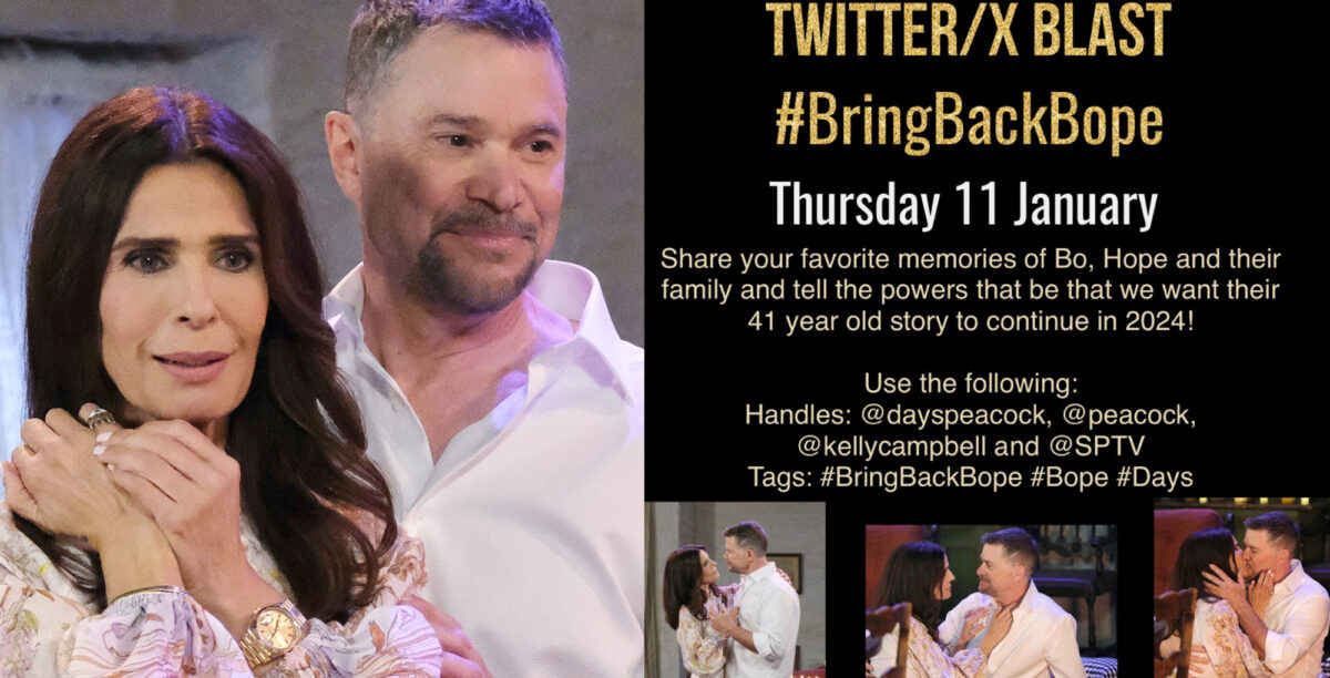 Peter Reckell Weighs In On Bo and Hope Twitter Blast By Fans